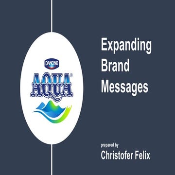 Simulation Plan for Danone Aqua - Expanding Brand Messages 2017 | PPT