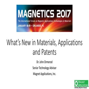 What’s New in Materials, Applications and Patents | PPTX