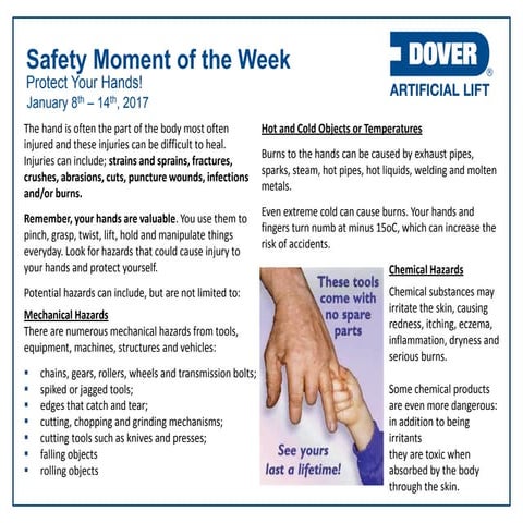 Dover ALS Safety Moment of the Week 09-Jan-2017 | PPT