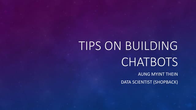 Tips on building chatbots | PPT Tips on building chatbots | PPT