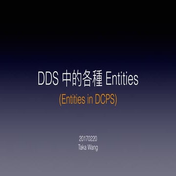 Entities in DCPS (DDS) | PPT