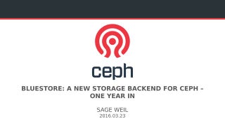 Ceph - A distributed storage system | PPT