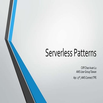 Serverless Patterns Ppt 