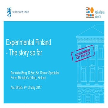 Experimental Finland_the Finnish model of promoting experimental ...