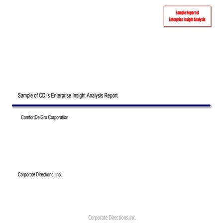 Sample of CDI’s Enterprise Insight Analysis Report | PDF