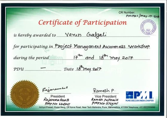 Lean six sigma certification Green Belt by TUV SUD- Varun Galgali | PDF