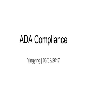 ADA Compliance | PDF