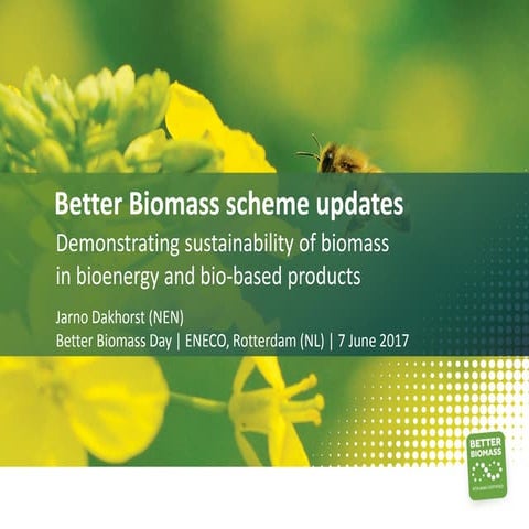20170607 Better Biomass Day - Updates certification system | PDF