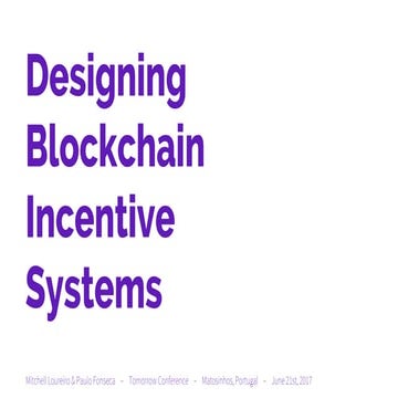 Designing Blockchain Incentive Systems | PDF