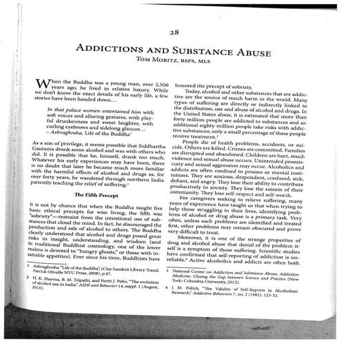 T. Moritz, Addictions and Substance Abuse," Chapter 28 in "A Thousand ...