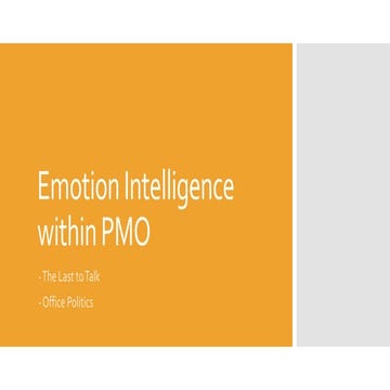 Emotion Intelligence within PMO | PPTX