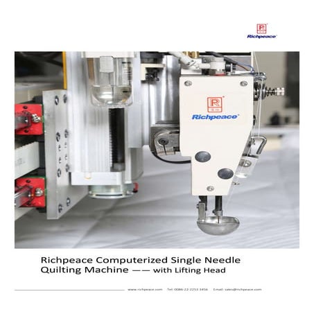 RPCQ-ST-Richpeace Computerized Single Needle Quilting Machine 20170801 ...