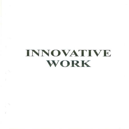 Innovative Work | PDF