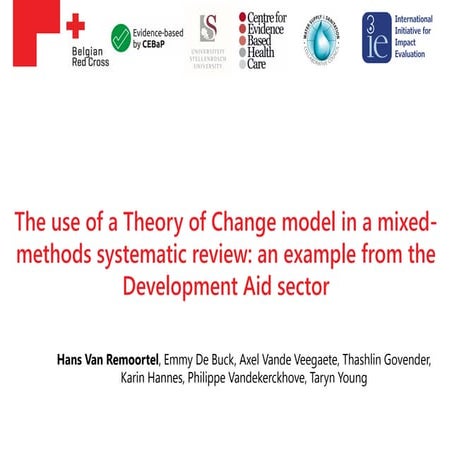 The use of a ToC model in a mixed-methods systematic review | PPT