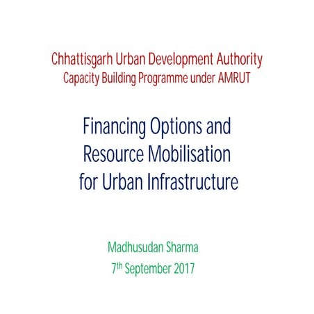 Resource mobilization for Urban infrastructure | PDF