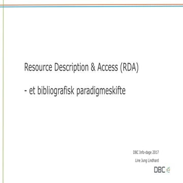 Resource Description & Access (RDA) | PPTX