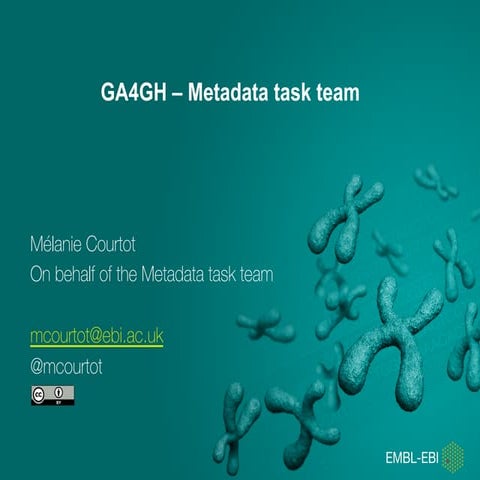 GA4GH Metadata task team presentation | PDF | Genetics | Science