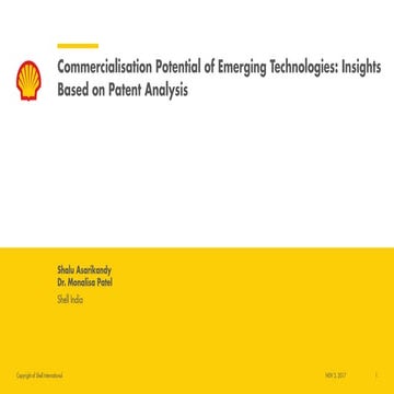 II-PIC 2017: Commercialization Potential of Emerging Technologies ...