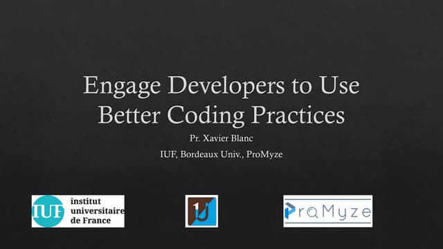 20171122 02 Engage Developers To Use Better Coding Practices Ppt 2105