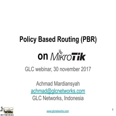 Policy Based Routing Pbr On Mikrotik Pdf Web Conferencing Computer Software And Applications
