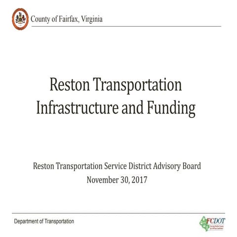 Reston Network Analysis: Existing Conditions | PPT