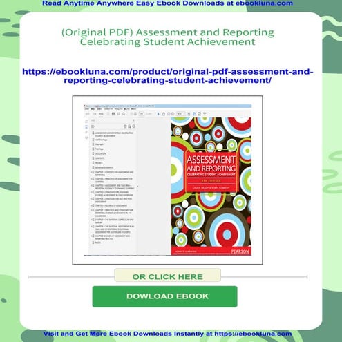 Original Pdf Assessment And Reporting Celebrating Student Achievement