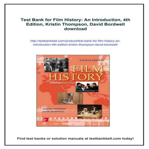 Test Bank for Film History: An Introduction, 4th Edition, Kristin ...