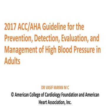 2017 ACC/AHA Hypertension guidelines | PDF
