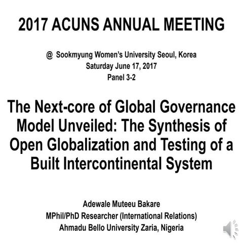 The Next-core of Global Governance Model Unveiled: The Synthesis of ...
