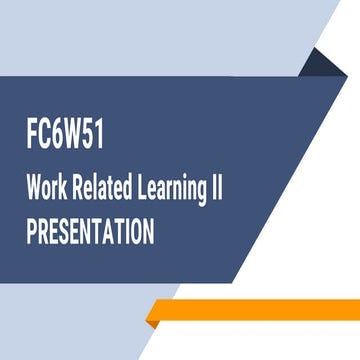 Work Related Learning (Internship) Presentation | PPTX