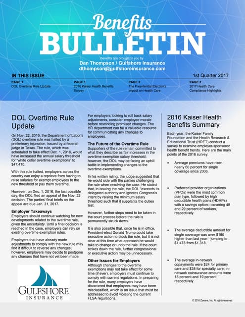 Benefits buzz january 2017 | DOC