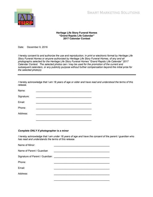 SCSL photo release form | PDF