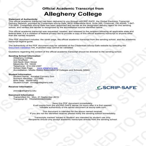 Final Transcript AC | PDF