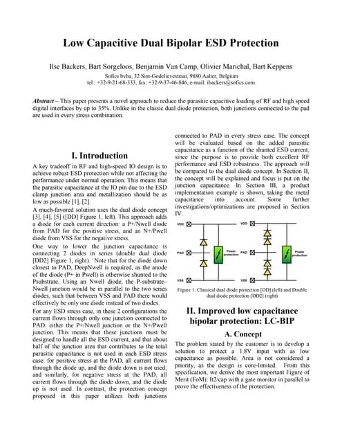 1.2V Analog I/O with full local ESD protection for TSMC 65nm technology | PDF