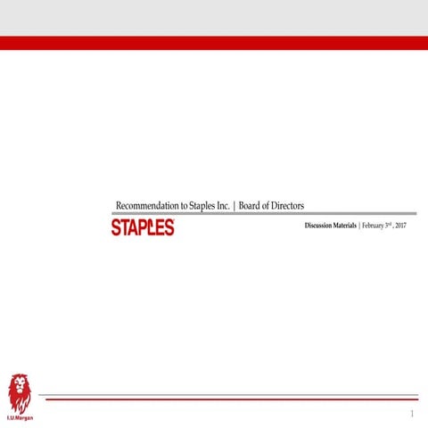 Staples Inc. Pitch Book | PPTX
