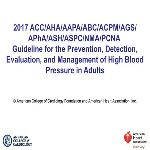 2017 guideline for hypetension by acc and aha | PPT