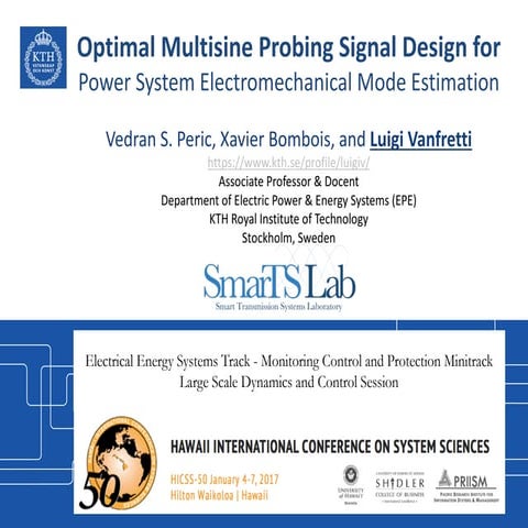 Optimal Multisine Probing Signal Design for Power System ...