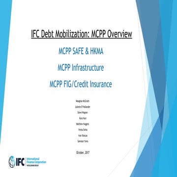 IFC Debt Mobilization: MCPP Overview | PPT