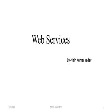 Introduction to web services | PPTX