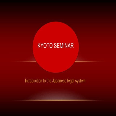 2018 Intro to Japanese Legal System | PPTX