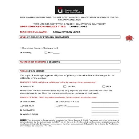 Lesson Template CLIL | PDF