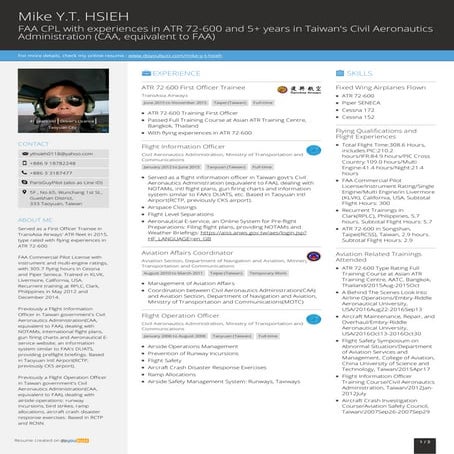 CV Mike Y.T. HSIEH | PDF