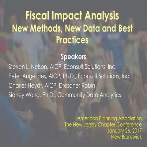 Fiscal Impact Analysis: New Methods, New Data and Best Practices | PDF ...