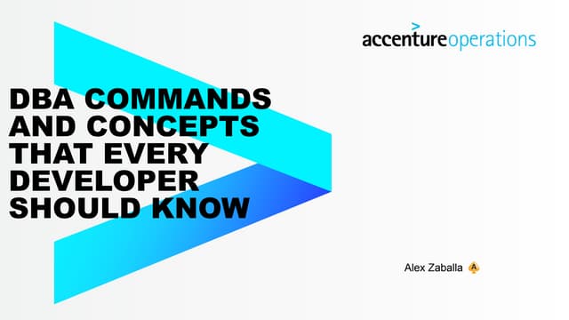 Dba Commands And Concepts That Every Developer Should Know Ppt 6334