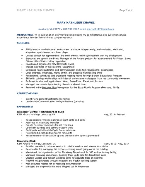 Ward resume.031316.CustomerService | PDF