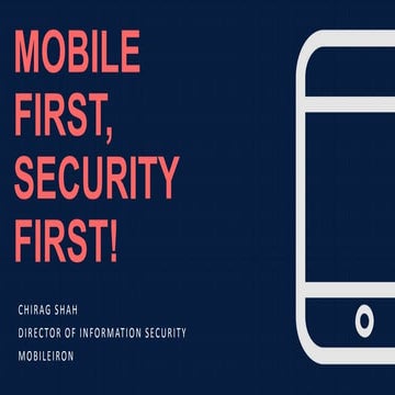 Mobile First, Security First! | PPT