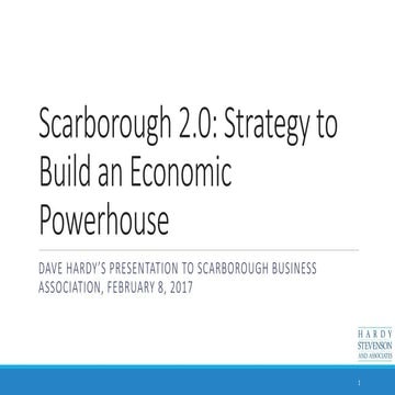 Scarborough 2.0: Strategy to Build an Economic Powerhouse | PPT