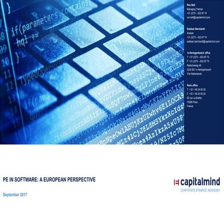 Private Equity consolidating the European software market | PDF