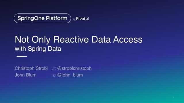 Not Only Reactive Data Access With Spring Data Ppt 6816