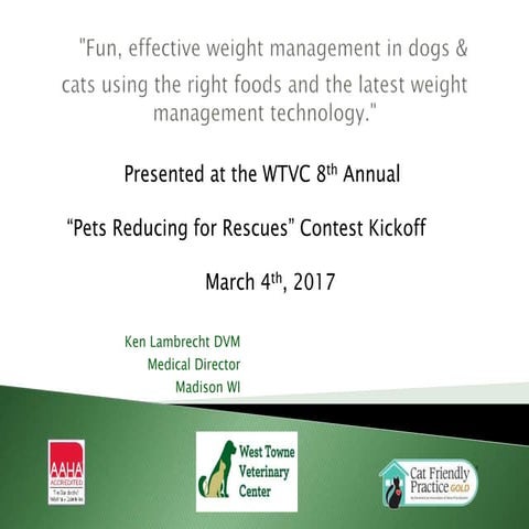 2017 Pets Reducing for Rescues Kickoff | PPT